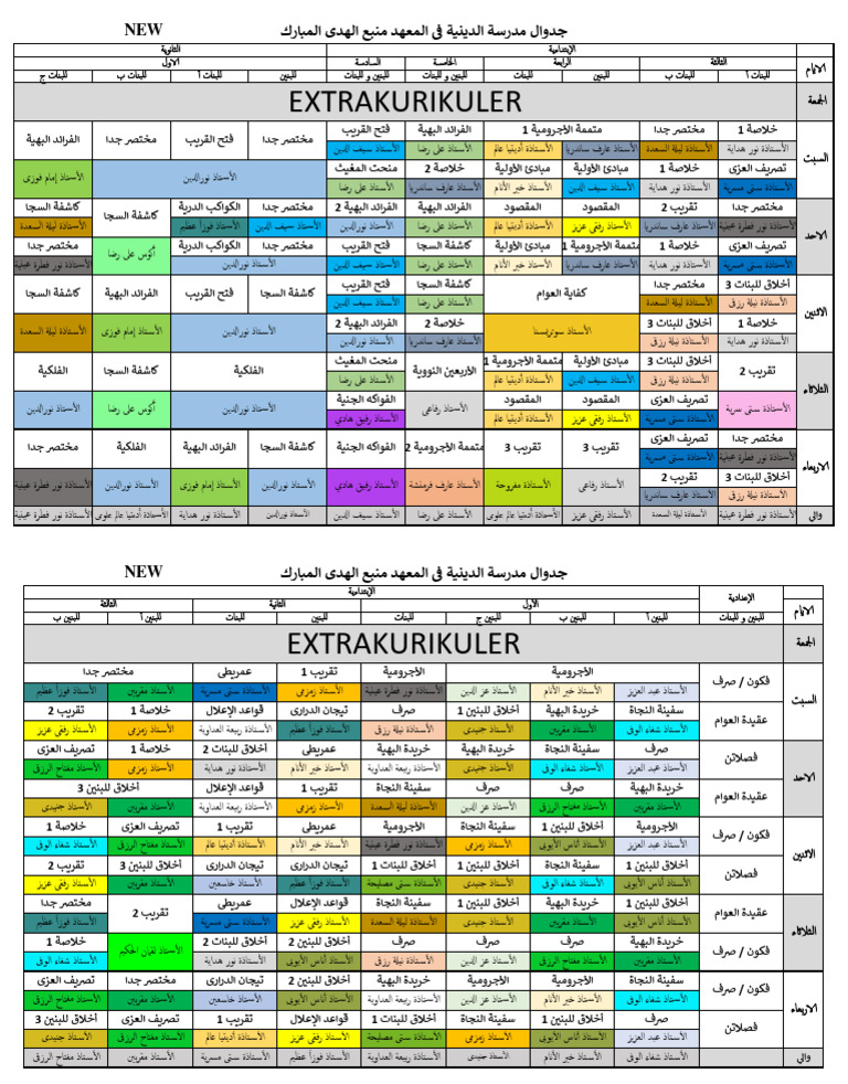 Jadwal Madin 1445-1446 Untuk Guru New | PDF