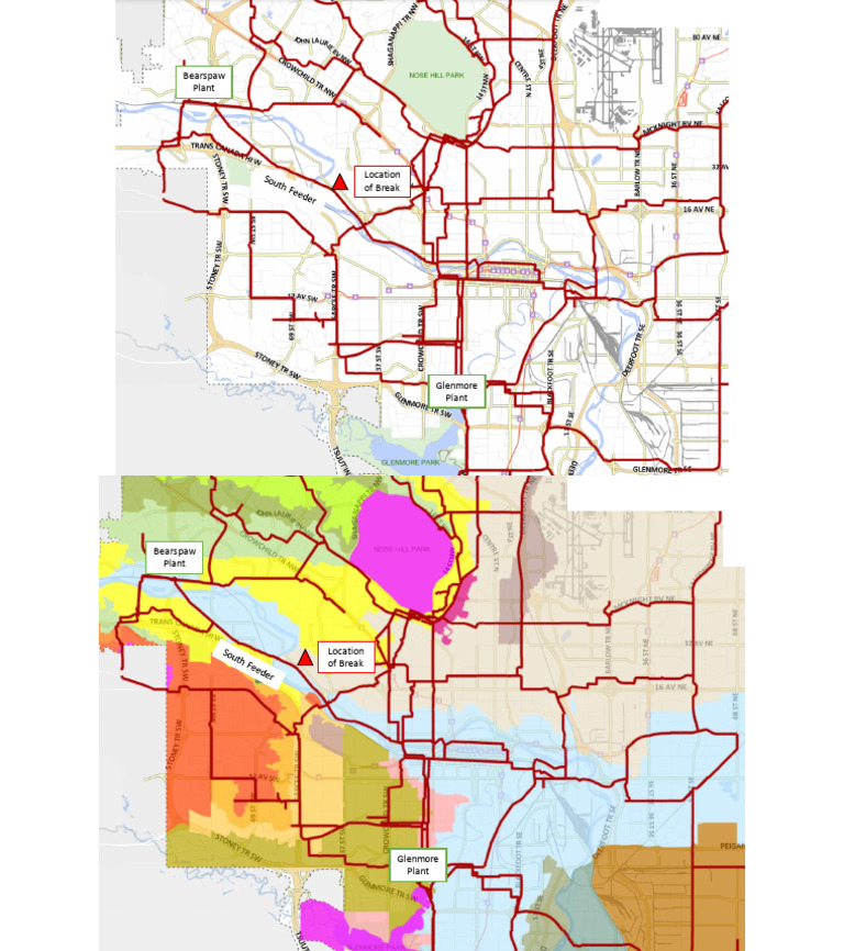 City of Calgary South Feedermain Map | PDF