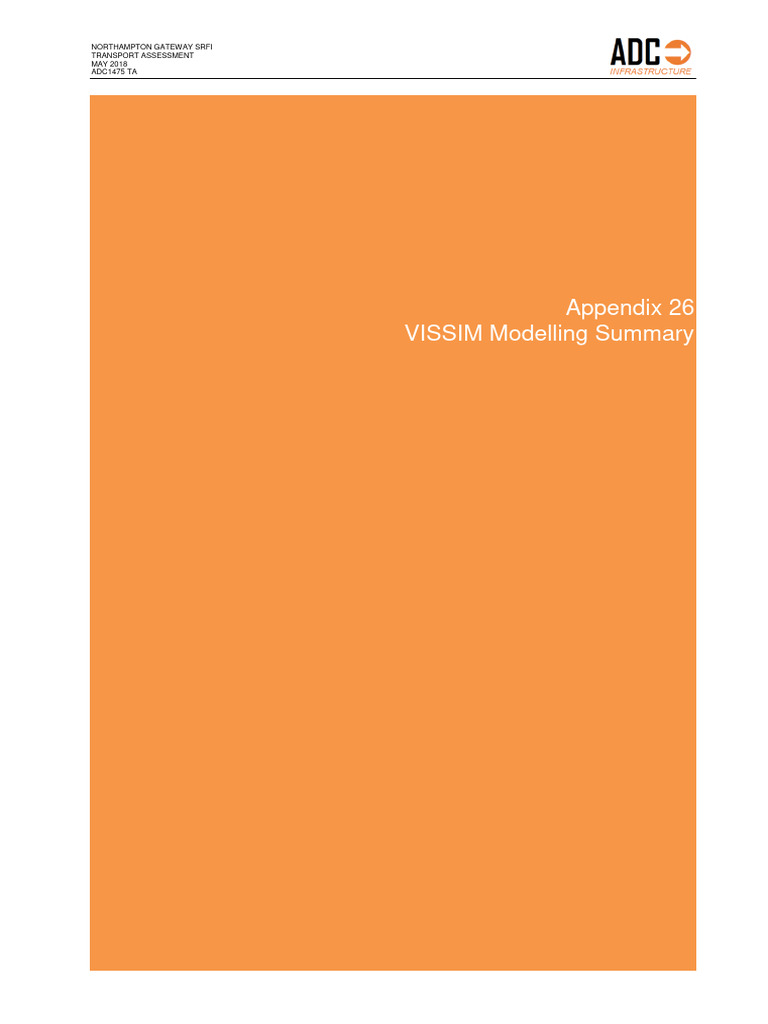 VISSIM Modelling Summary | PDF | Traffic | Land Transport
