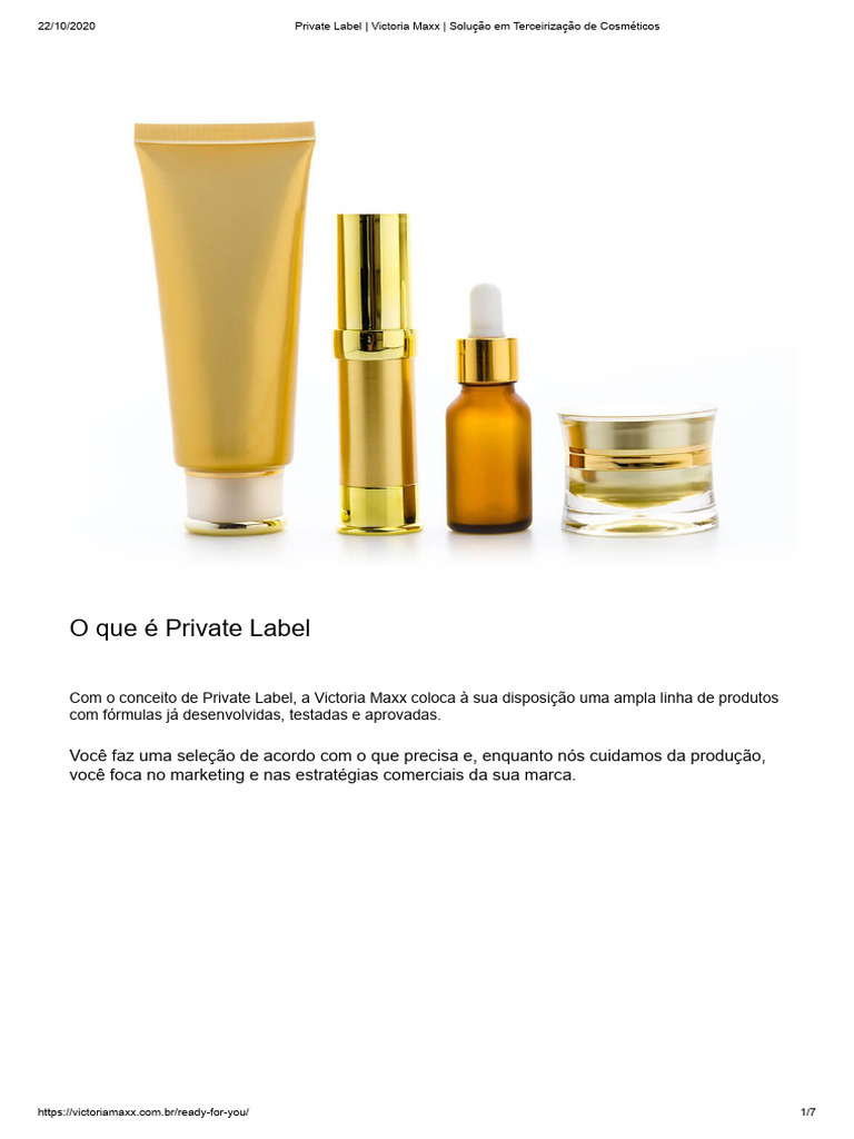 Private Label - Victoria Maxx - Solução em Terceirização de Cosméticos ...