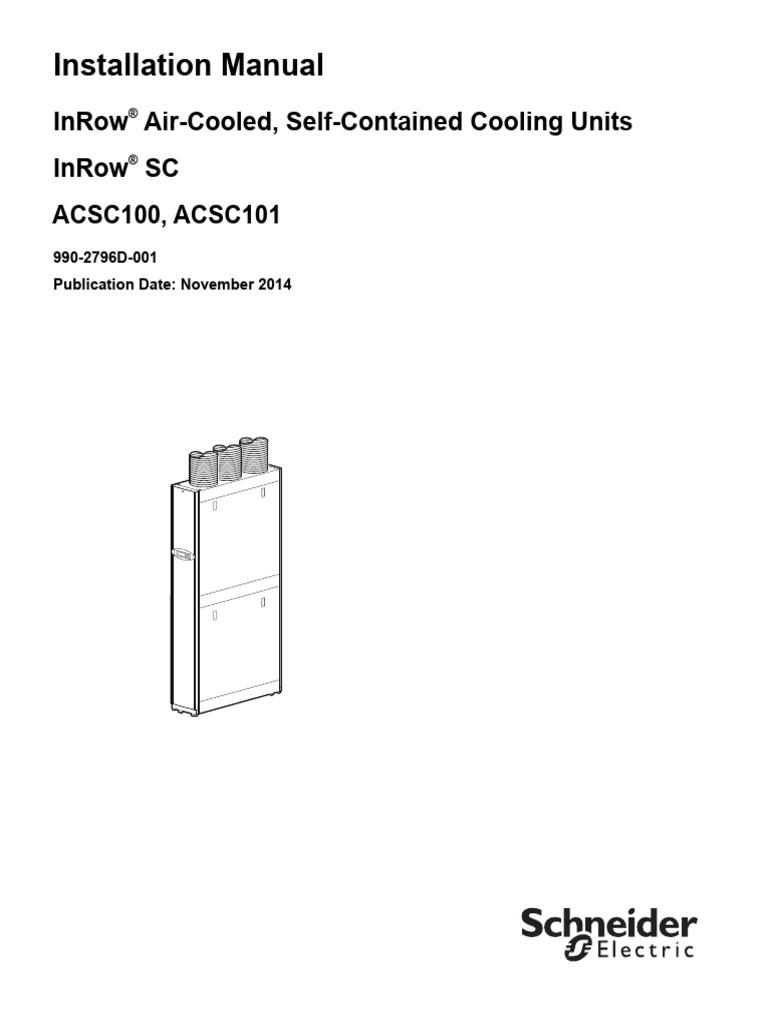 InRow SC Installation Manual | PDF | Duct (Flow) | Manufactured Goods