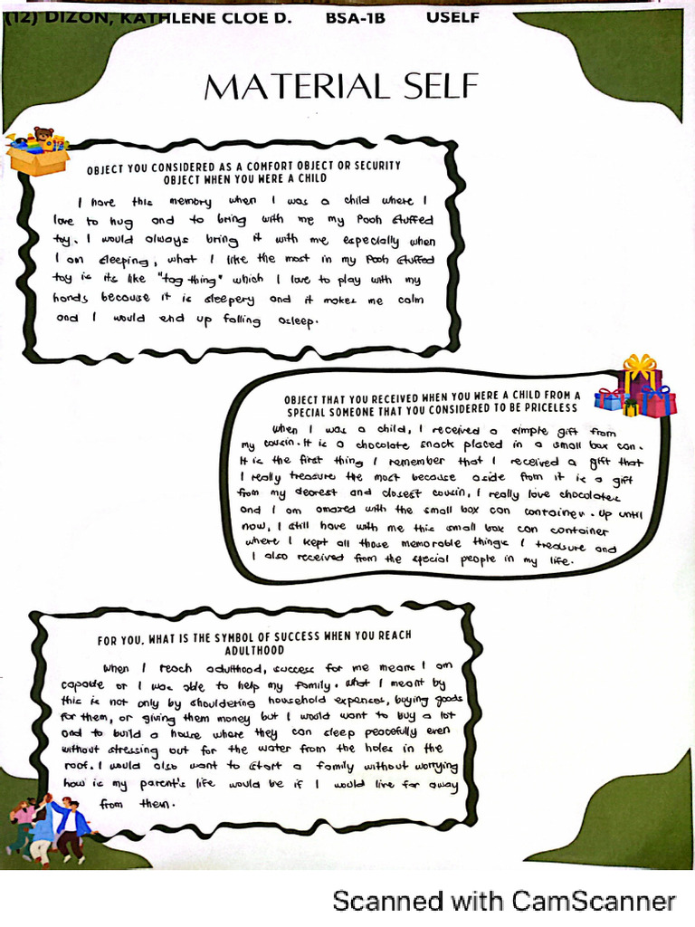 Uself Material Self Activity | PDF