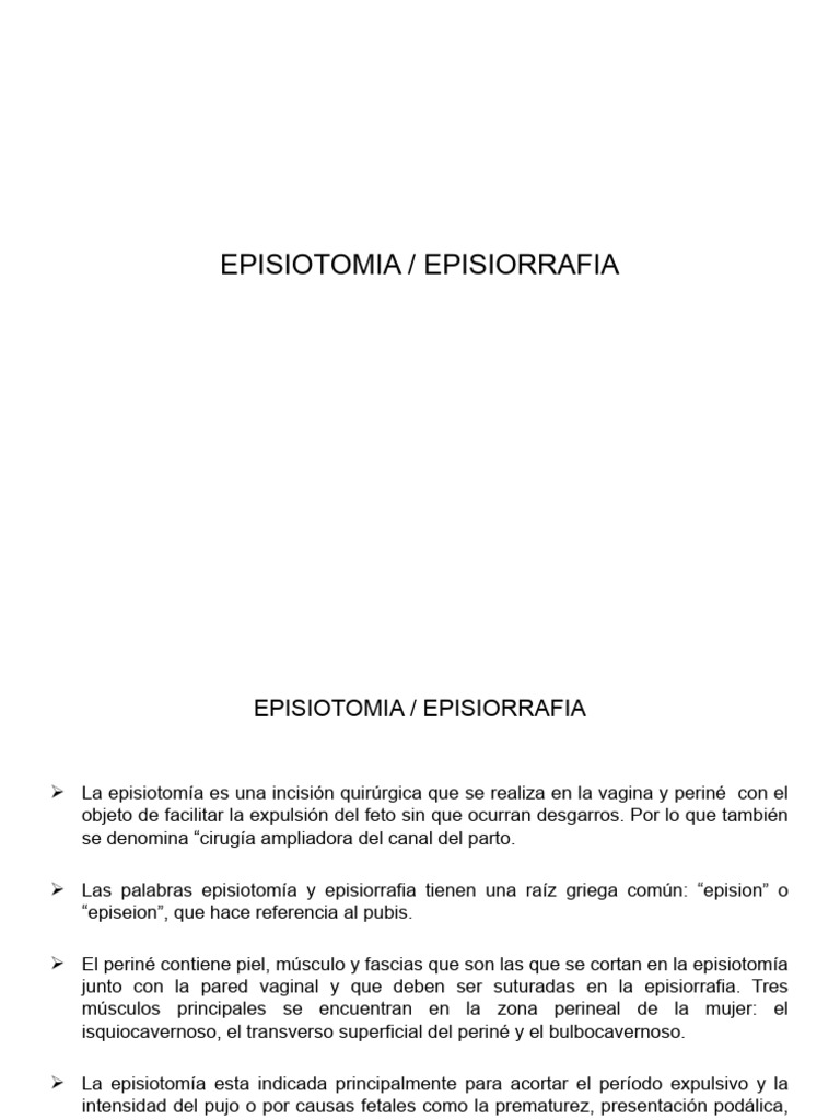 EPISIOTOMIA | PDF | Parto | Medicina CLINICA