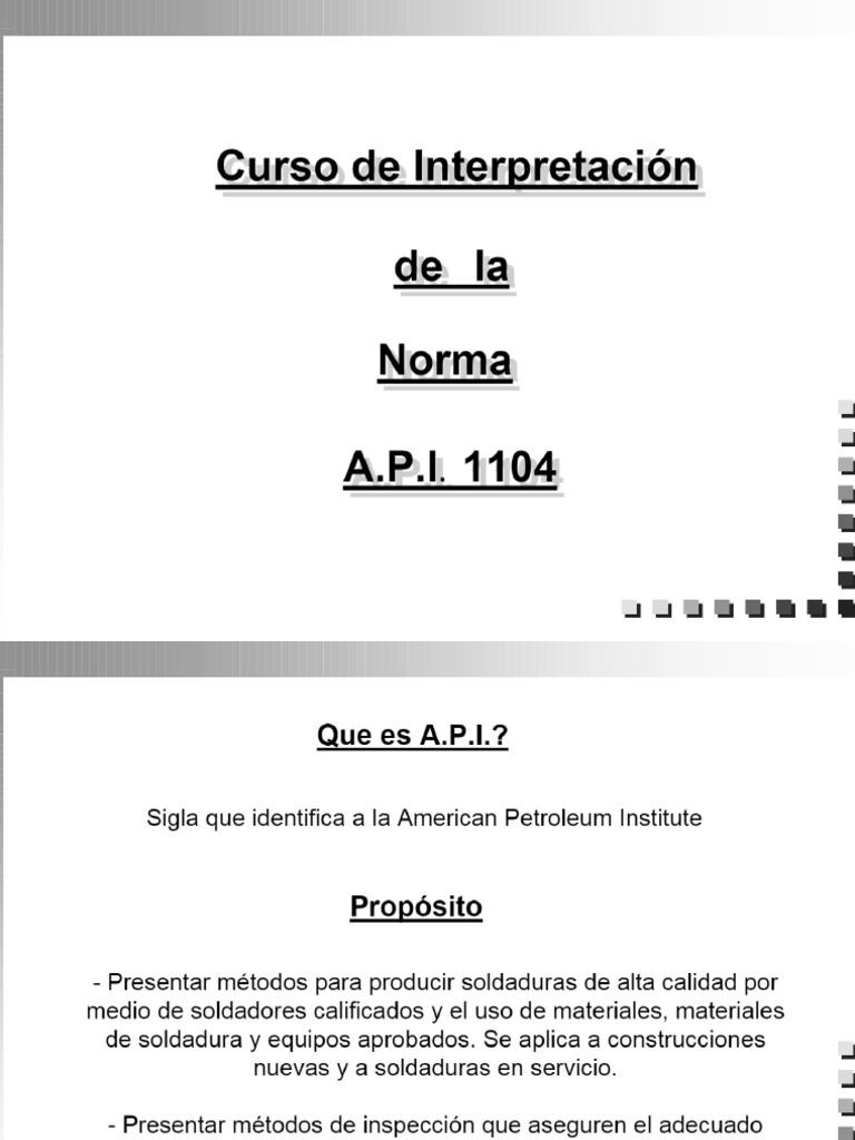 Interpretacion de La Norma Api 1104 | PDF