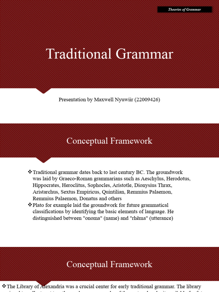 Traditional Grammar_Maxwell_2024 | PDF | Part Of Speech | Grammar