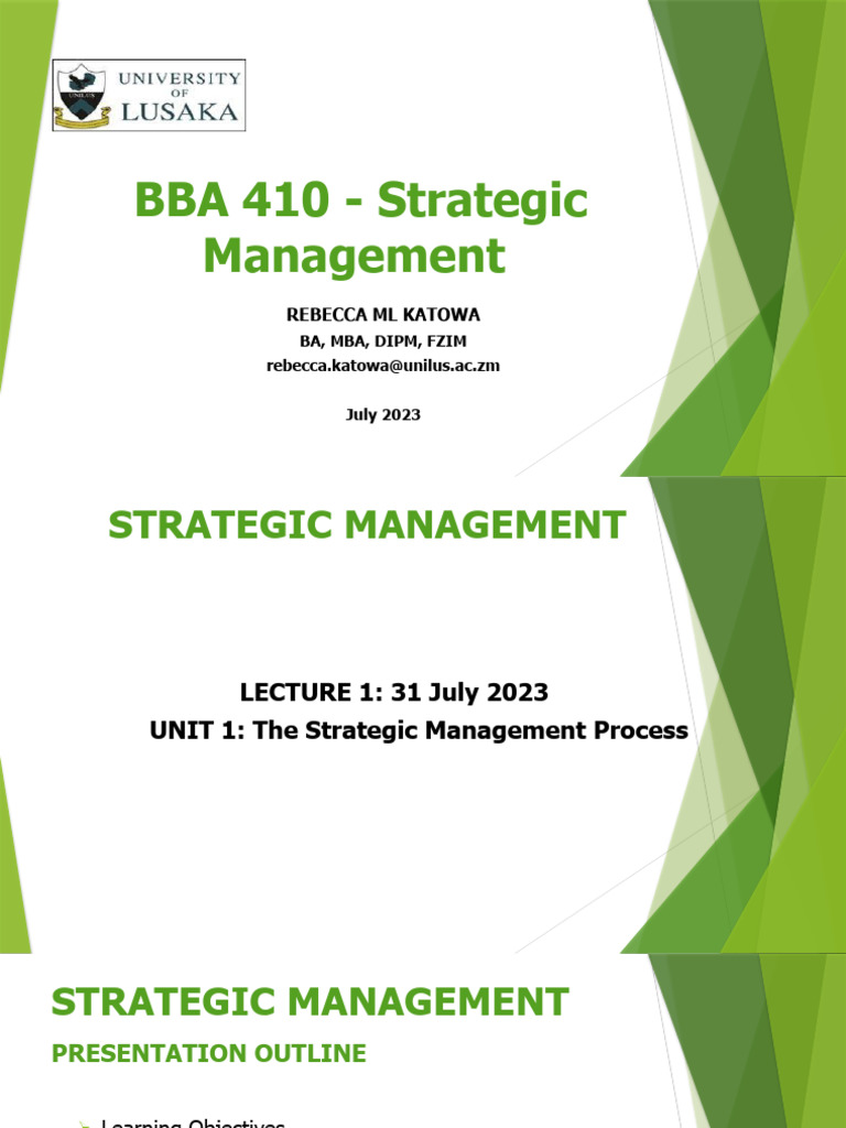Strategic Management Process Overview | PDF | Strategic Management | Goal