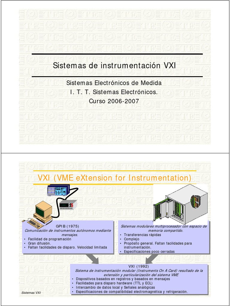 Sistemas de Instrumentación Vxi: Vxi (Vme Extension For Instrumentation) | PDF | Almacenamiento ...
