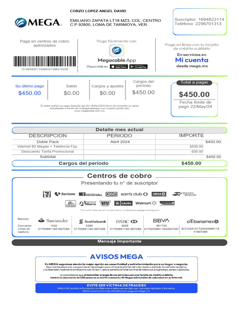 MEGACABLE | PDF | Telecomunicaciones | Industrias de servicio