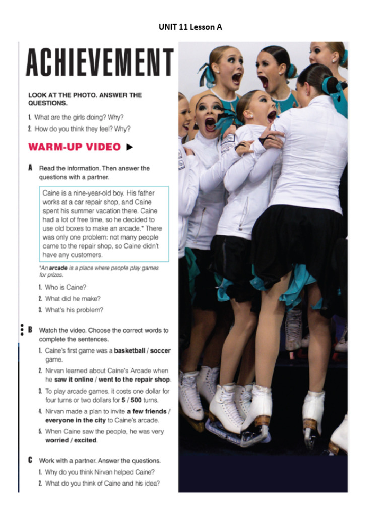 UNIT 11 Lesson A | PDF