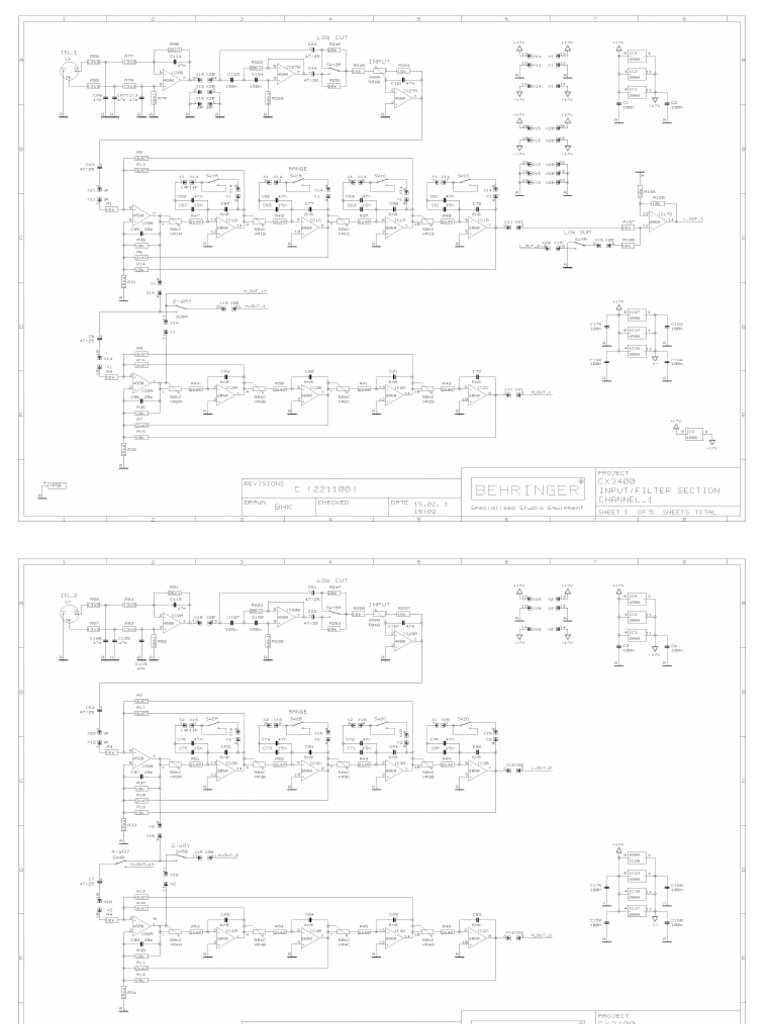Behringer CX 3400 Schematics | PDF