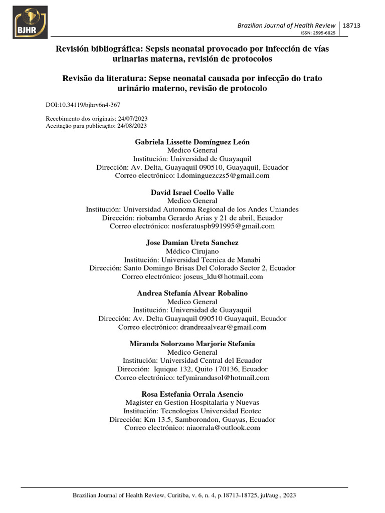 BJHR 367jjyff | PDF | Septicemia | Infantes