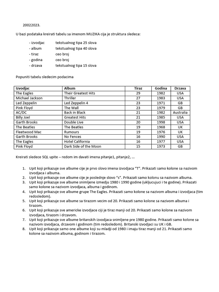 TEST IV - Broj 20 | PDF
