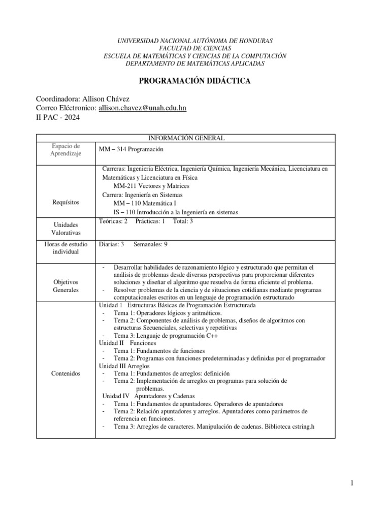 Programación_Didactica_II_PAC_2024_ Est | PDF | Programación de computadoras | Aprendizaje