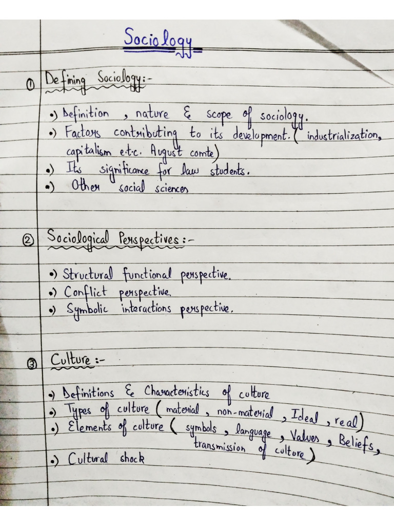 Sociology Syllabus Outline | PDF