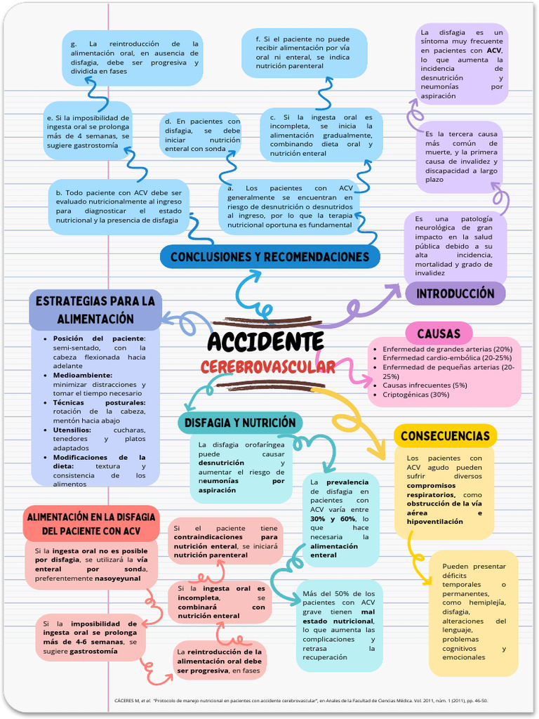 Mapa Mental de Accidente Cerebrovascular (Guía) | PDF | Carrera | Nutrición