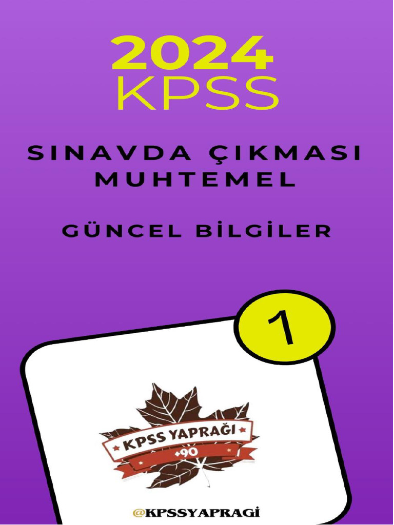 Güncel Bi̇lgi̇ler Notlari | PDF