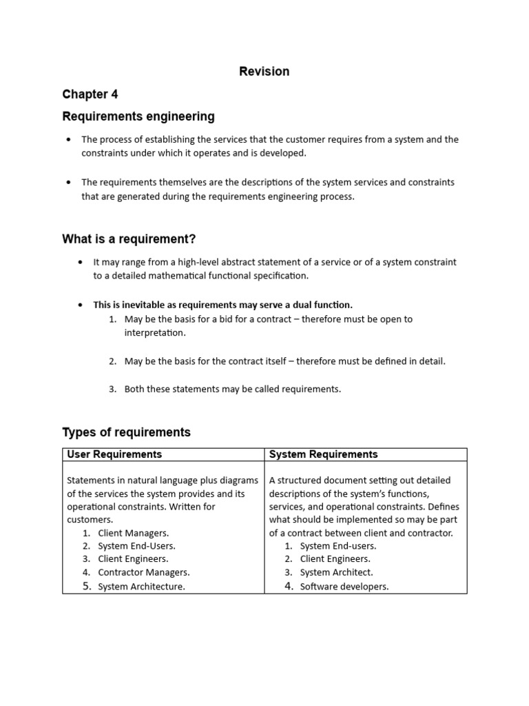 Chapter 4 Revision | Download Free PDF | Use Case | System