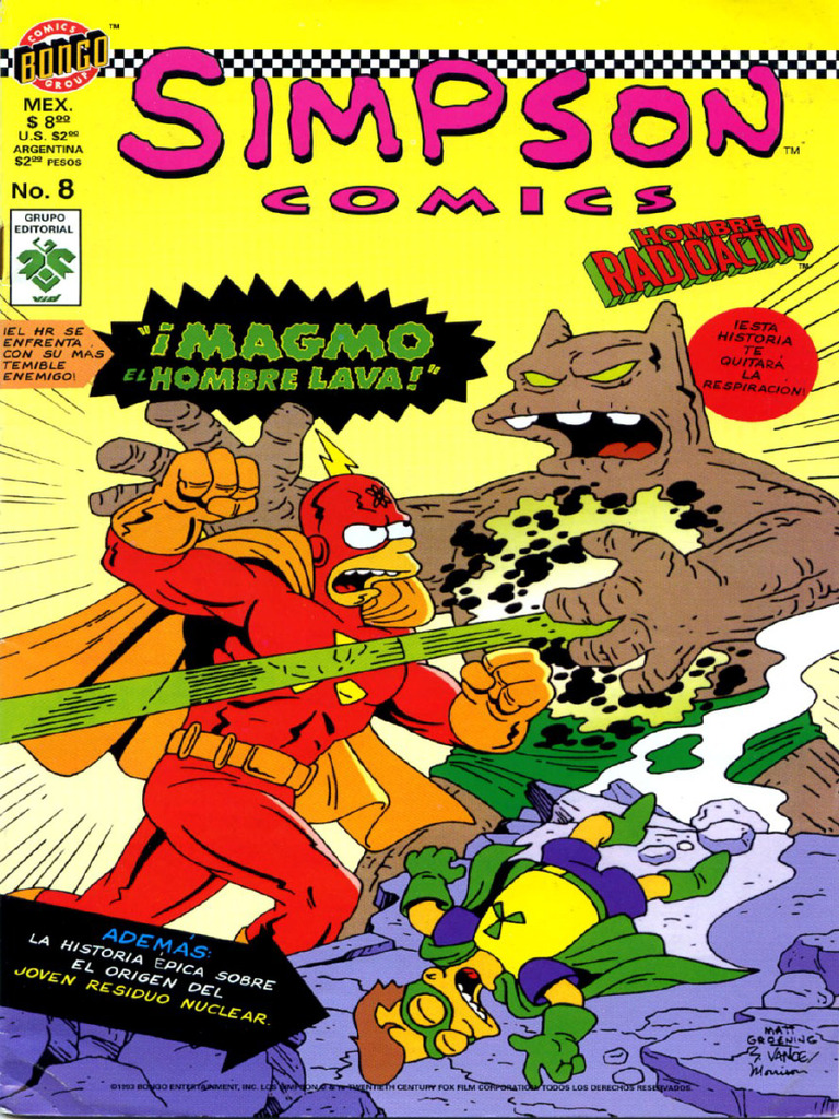 Simpson Comics 8 Hombre Radioactivo 88 Magno Hombre de Lava | PDF