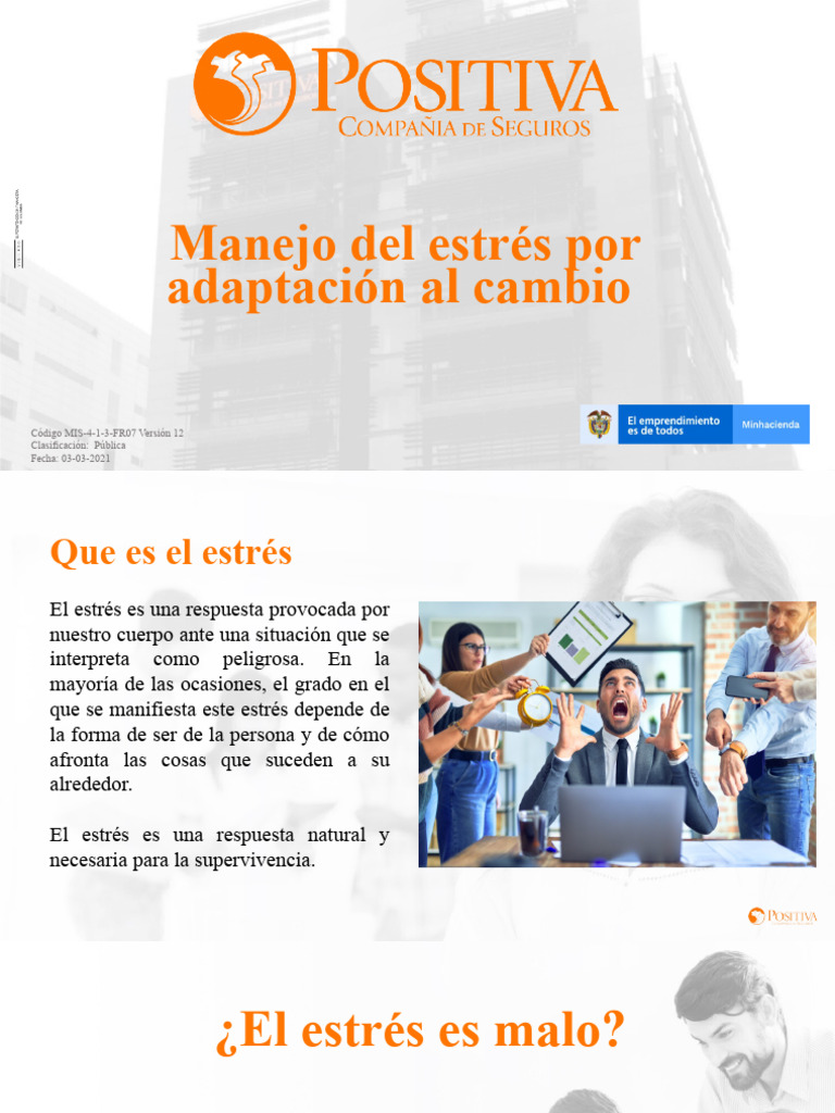 Manejo del Estrés y sus Tipos | PDF | Estrés (biología) | Resiliencia ...