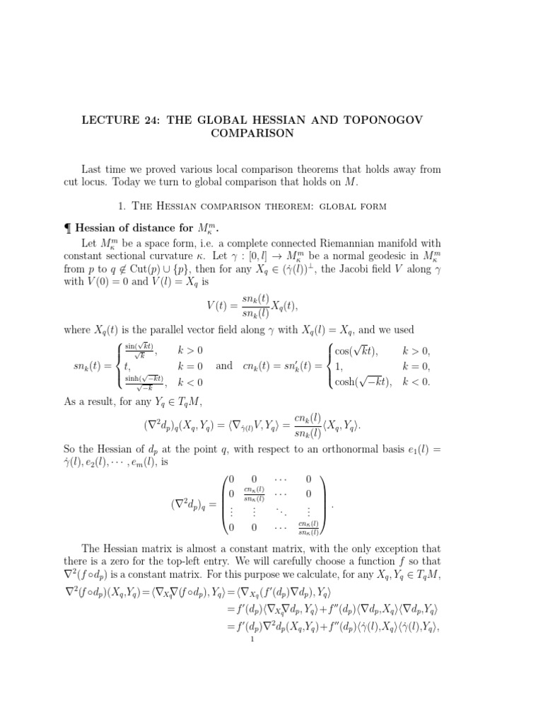 Lec 24 | PDF | Geometry | Mathematical Physics
