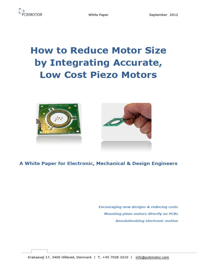 White Paper How To Reduce Motor Size Pcbmotor | PDF | Electric Motor | Printed Circuit Board