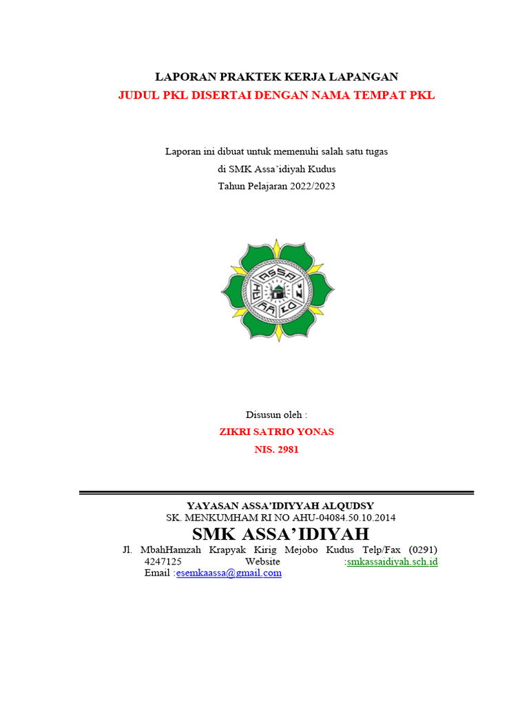Laporan PKL 2023 Fix | PDF | Karier & Perkembangan | Bisnis