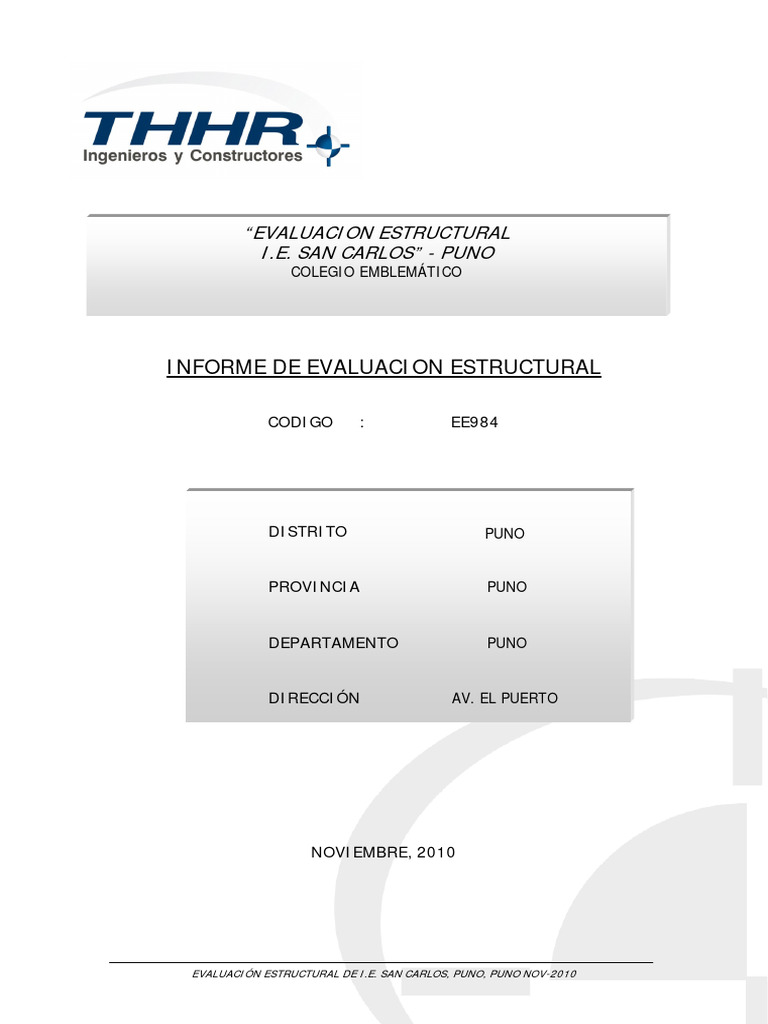Evaluacion - Estructural - IE San Carlos - Final | PDF | Hormigón | Columna