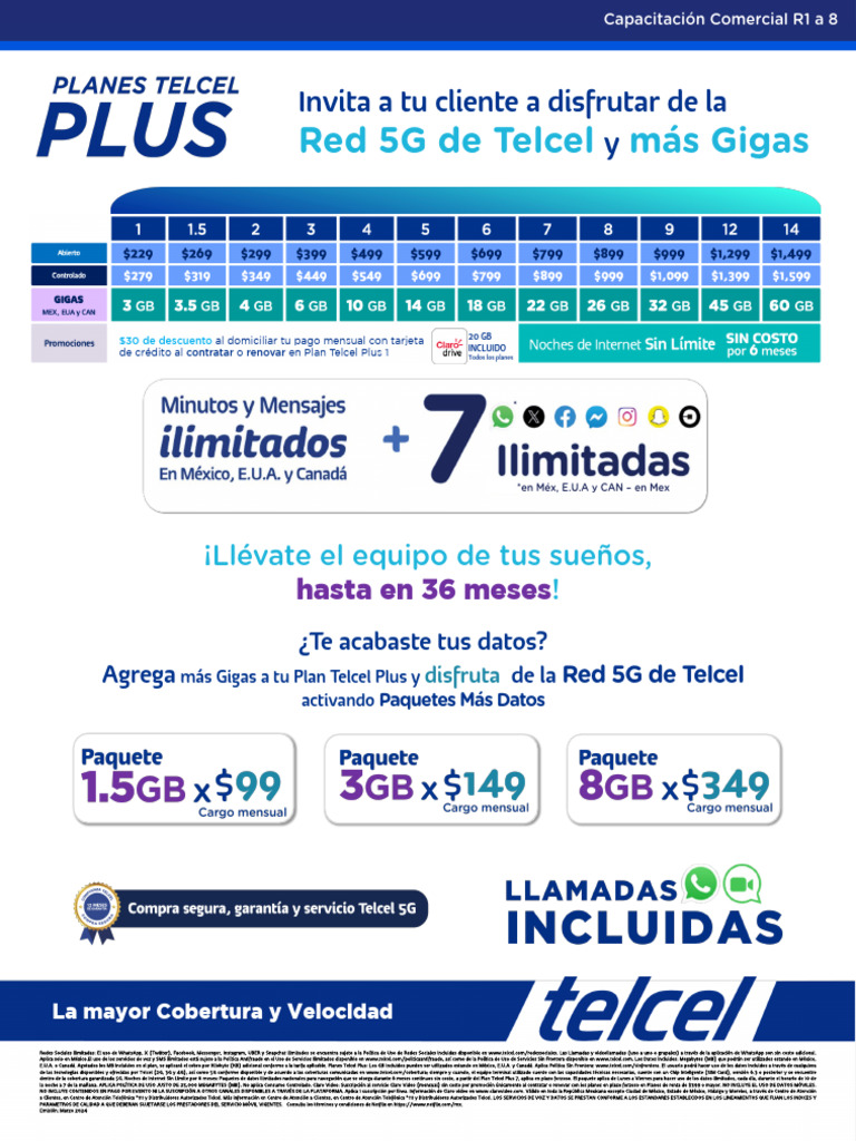 Planes Telcel Plus: Datos y Beneficios | PDF | 3 G | Telecomunicaciones