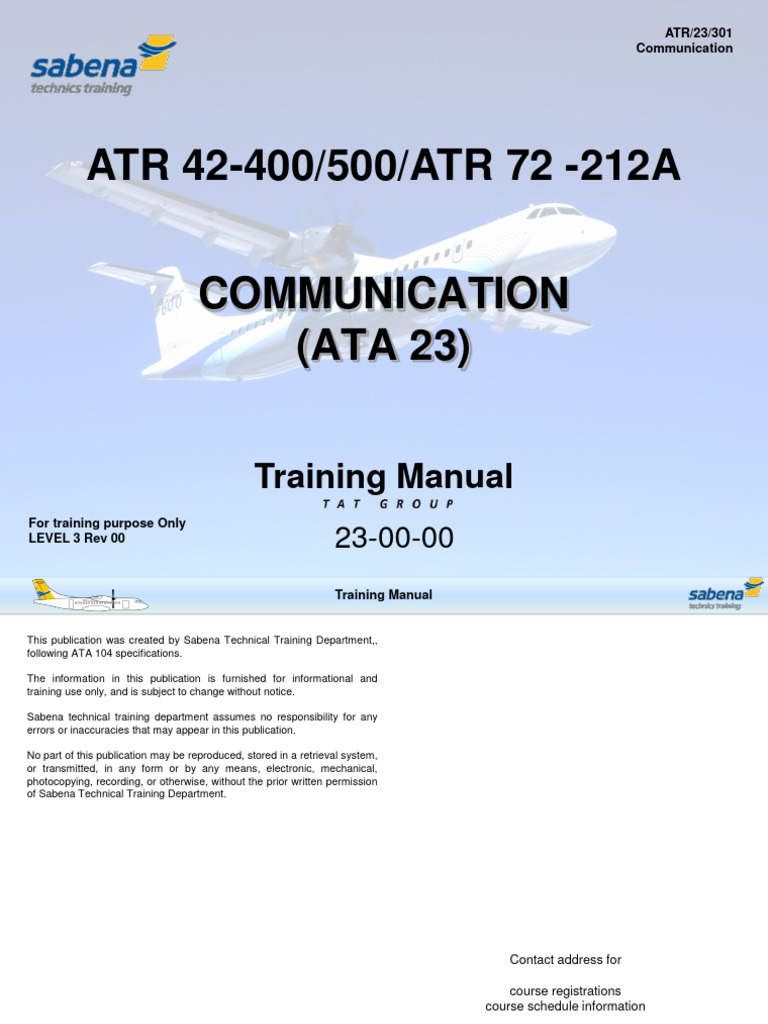 ATR 23 301 Rev00 | PDF | Very High Frequency | Transmitter