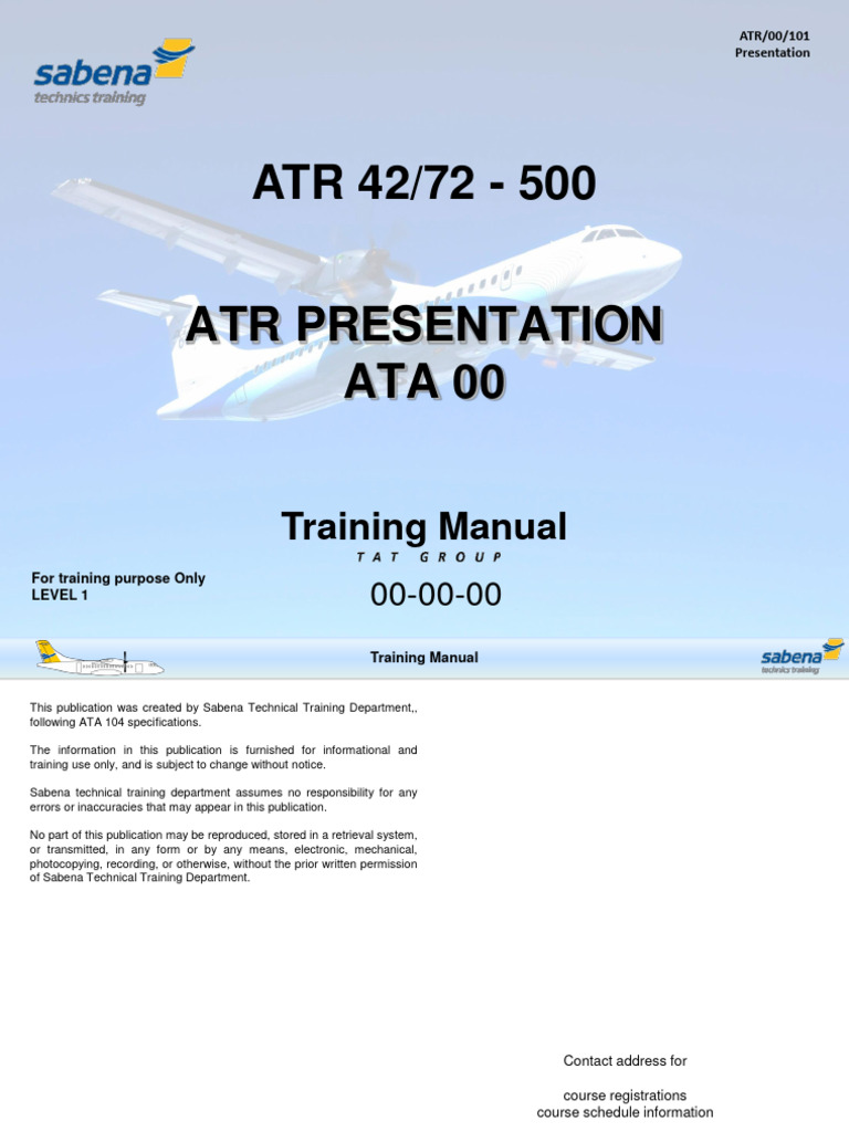 ATR-05-20 101-Rev00 | PDF | Landing Gear | Aerospace