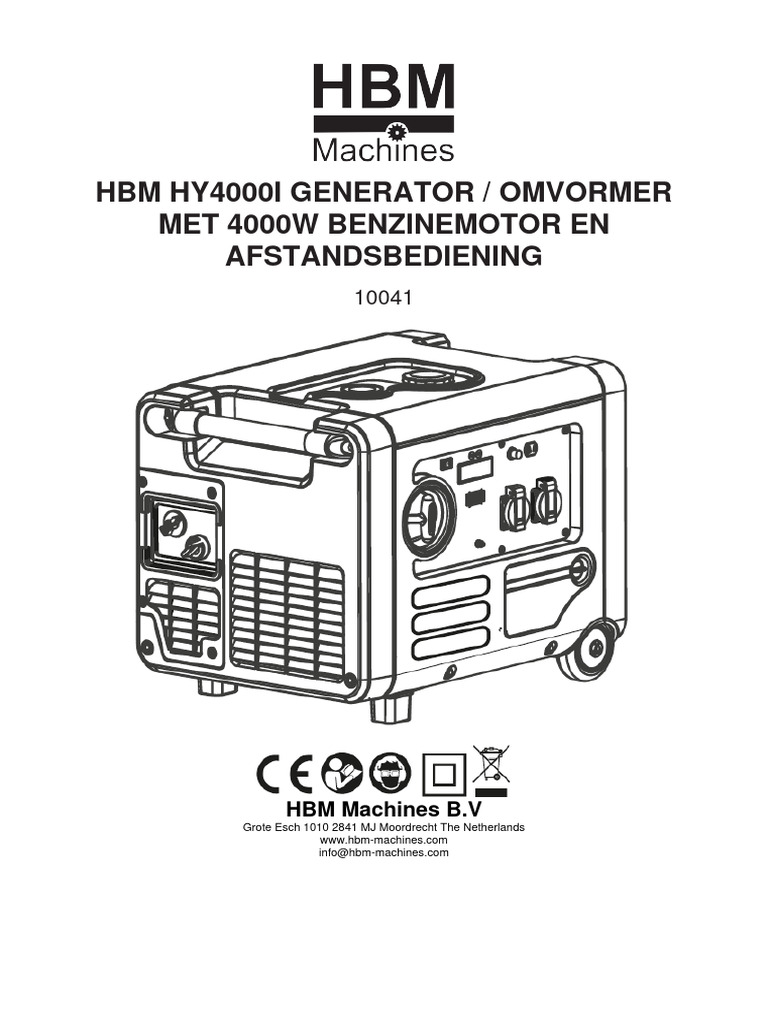HBM Hy4000I Generator / Omvormer Met 4000W Benzinemotor en ...