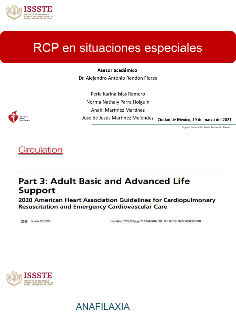 RCP en Situaciones Especiales (1) | PDF RCP en Situaciones Especiales (1) | PDF
