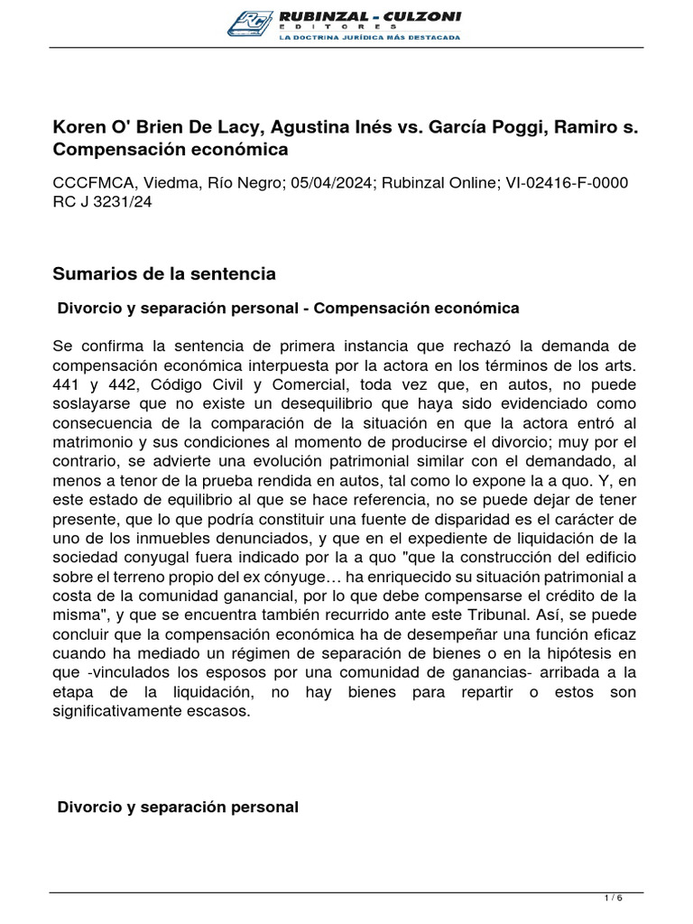 Fallo 2 | PDF | Divorcio | Apelación