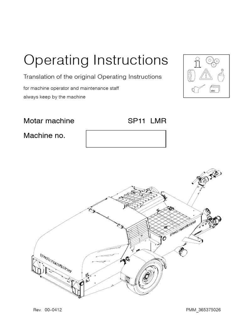 SP11 LMR Mortar Machine Operating Guide | PDF | Legal Liability