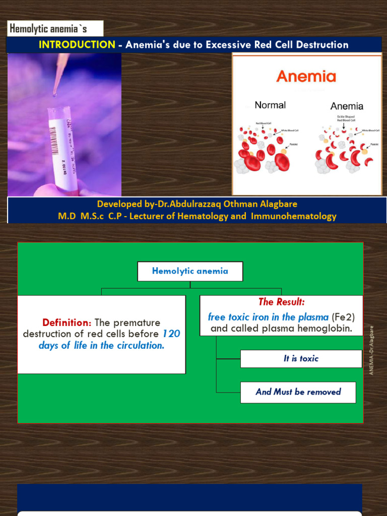 1 - Anemia's Due To Exccecive Hemolysis | PDF | Anemia | Histology