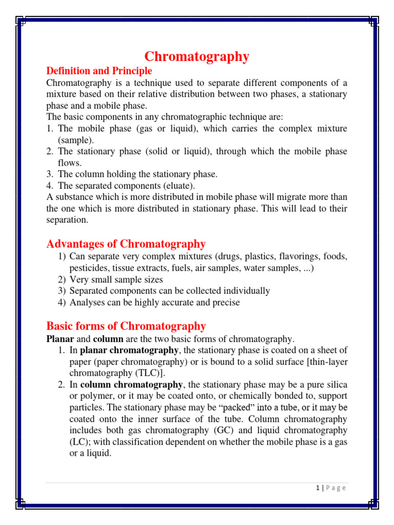 chromatography | PDF | Chromatography | Mass Spectrometry