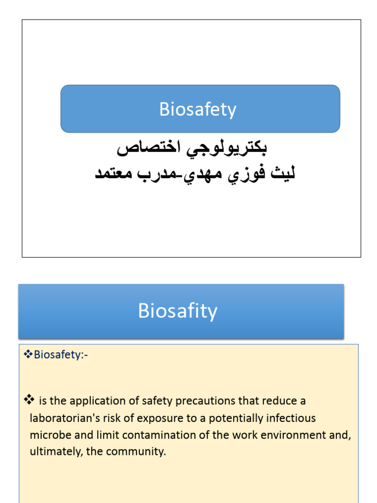 Biosafety | PDF | Health Sciences | Medical Specialties