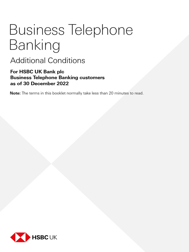 Business Telephone Banking Additional Conditions | PDF | Credit Card ...