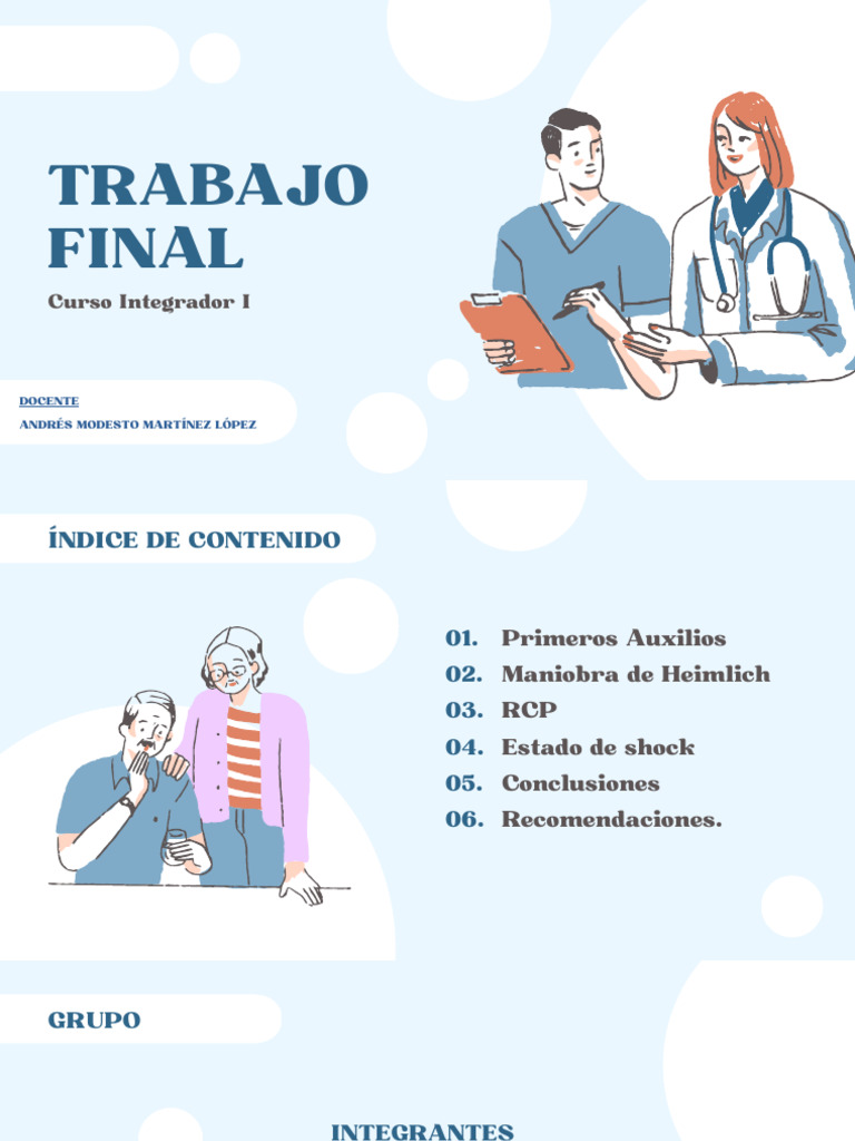 Trabajo Final Integrador | PDF | Reanimación cardiopulmonar | Medicina