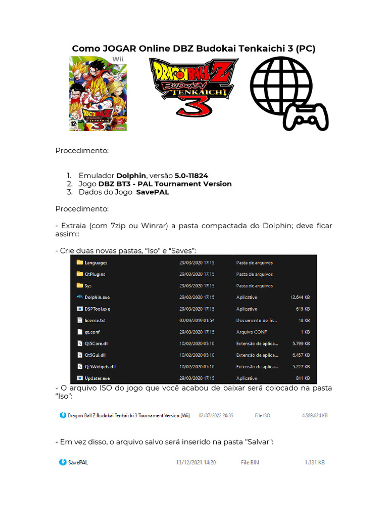 Como JOGAR Online DBZ Budokai Tenkaichi 3 | PDF | Wii | PCs (computadores)