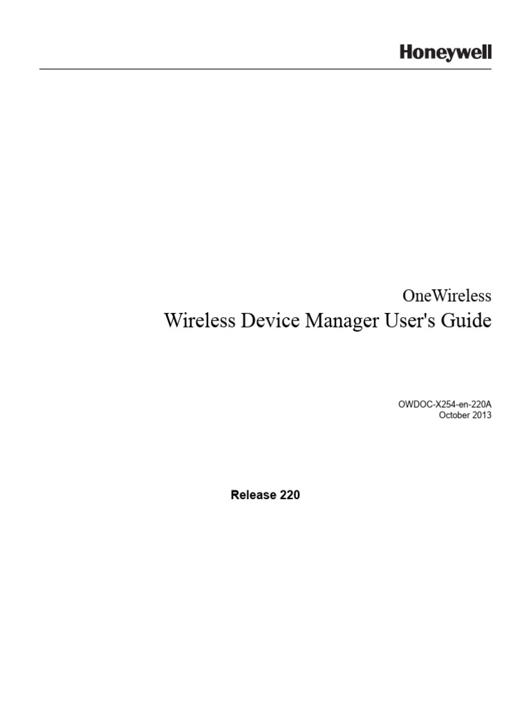 Onewireless - Wireless Device Manager User Guide | PDF | Computer ...