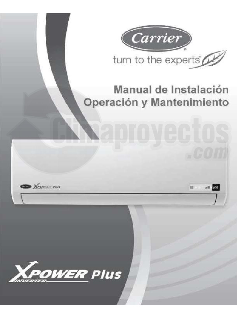 Installation Manual Carrier XPower Plus Mexico CP Compressed ...