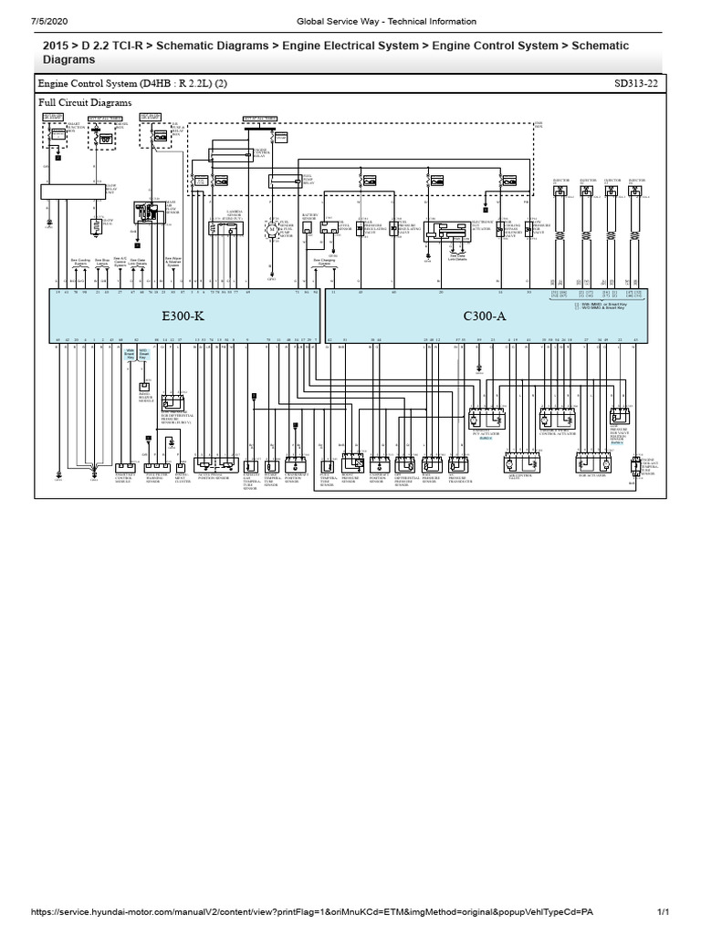 D4HB Engine Wiring Diagram | PDF | Fuel Injection | Valve
