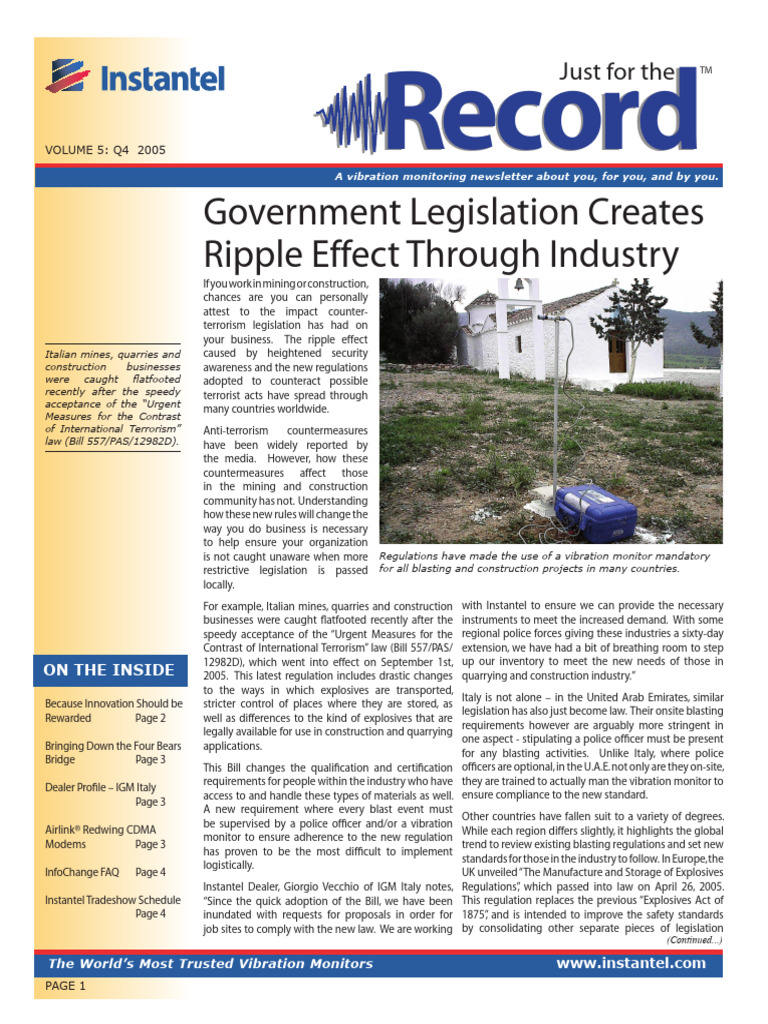 INSTANTEL - jfr_q4_2005 | PDF | Computer Network | Modem