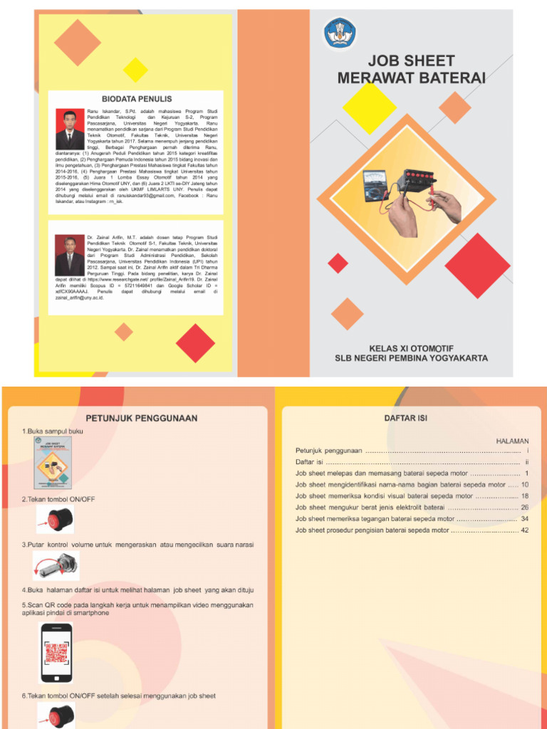 C12 Pop-Up Job Sheet Baterai Motor | PDF