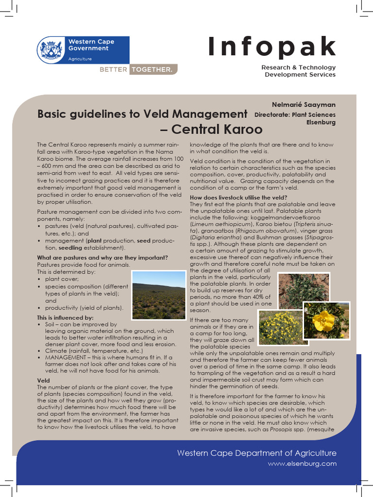 Veld Management Guidelines for Farmers | PDF | Sheep | Grazing