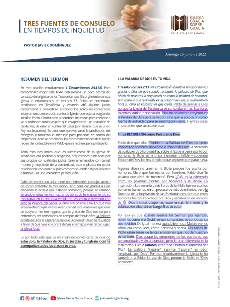 26 06 22 PR Tres Fuentes de Consuelo en Tiempos de Inquietud | PDF ...