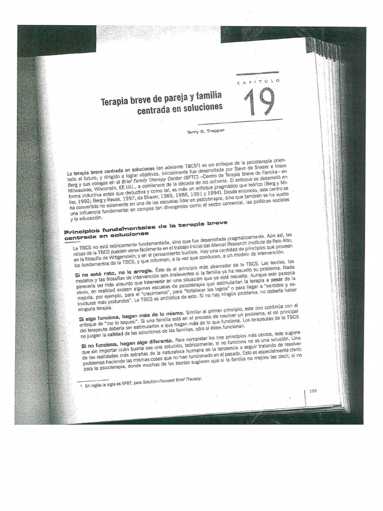 Terapia Familiar y de Pareja. Arturo Roizblatt Centrada en Soluciones 1 | PDF