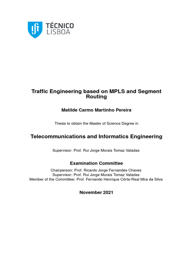 Dissertation_METI_MatildePereira - Engenharia de Tráfego Baseada No ...