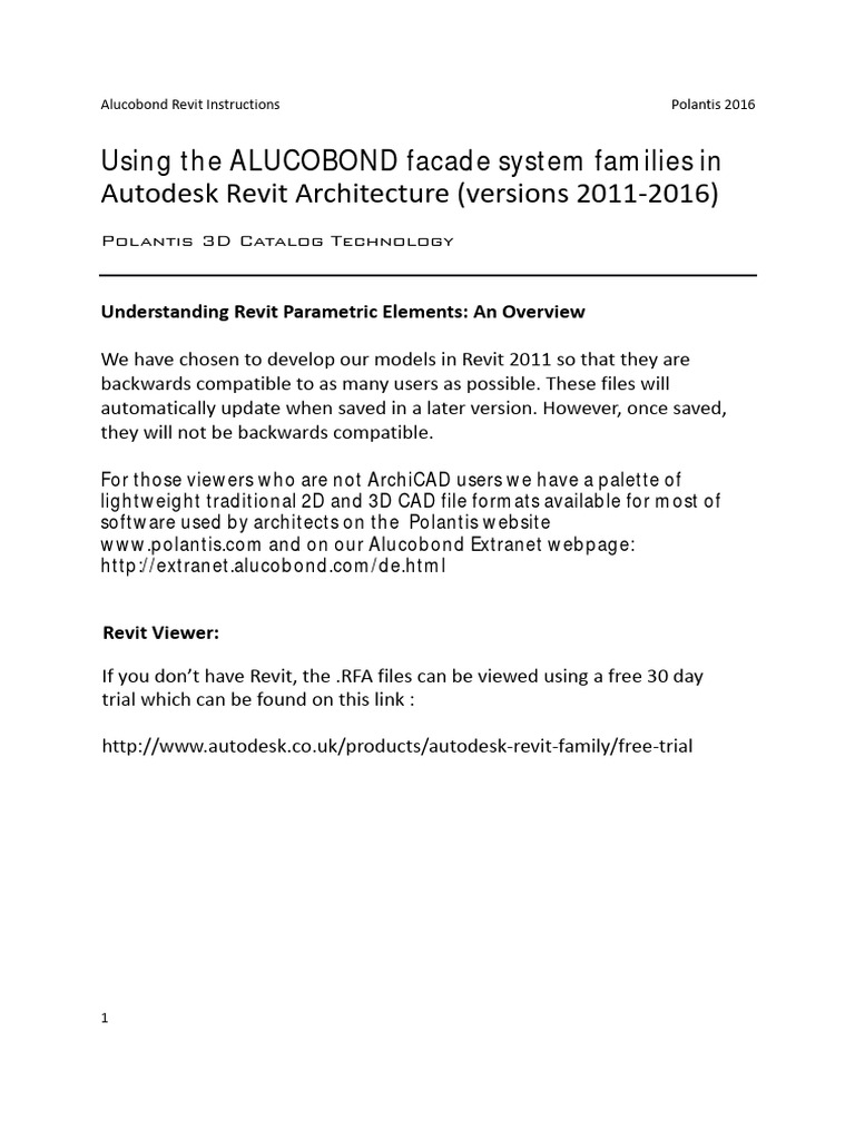 Revit Instructions En Download Free Pdf Autodesk Revit Software